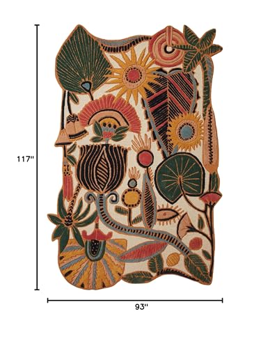 Justina Blakeney x Loloi Optimism Collection OPT-03 Ivory / Multi 7'-9" x 9'-9" Area Rug