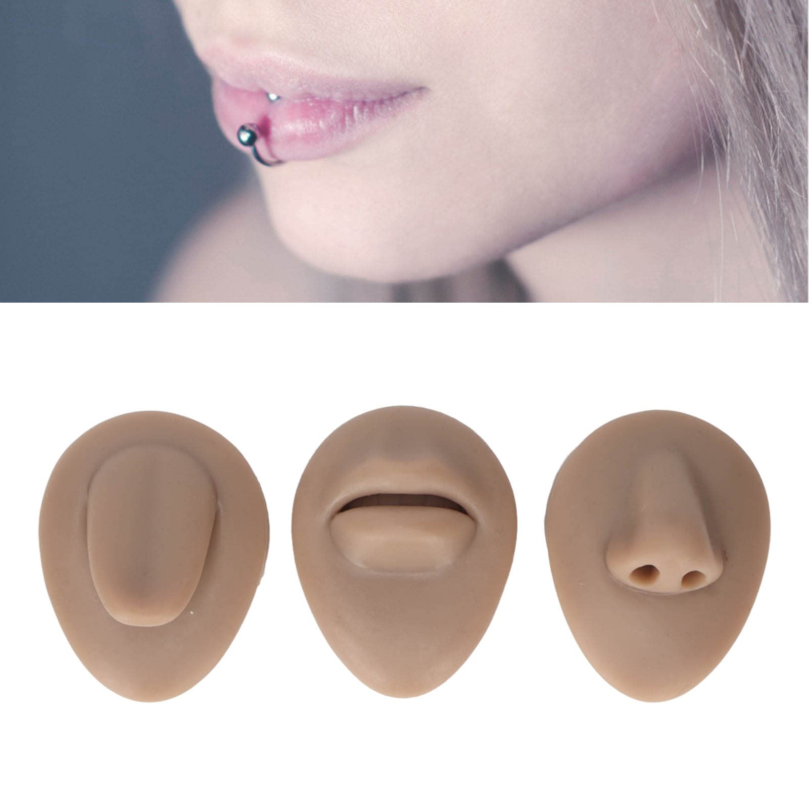 Silicone Mouth Model Silicone Model For Piercing Silicone Mouth Tongue Nose Model Set for Silicone Model for Piercing
