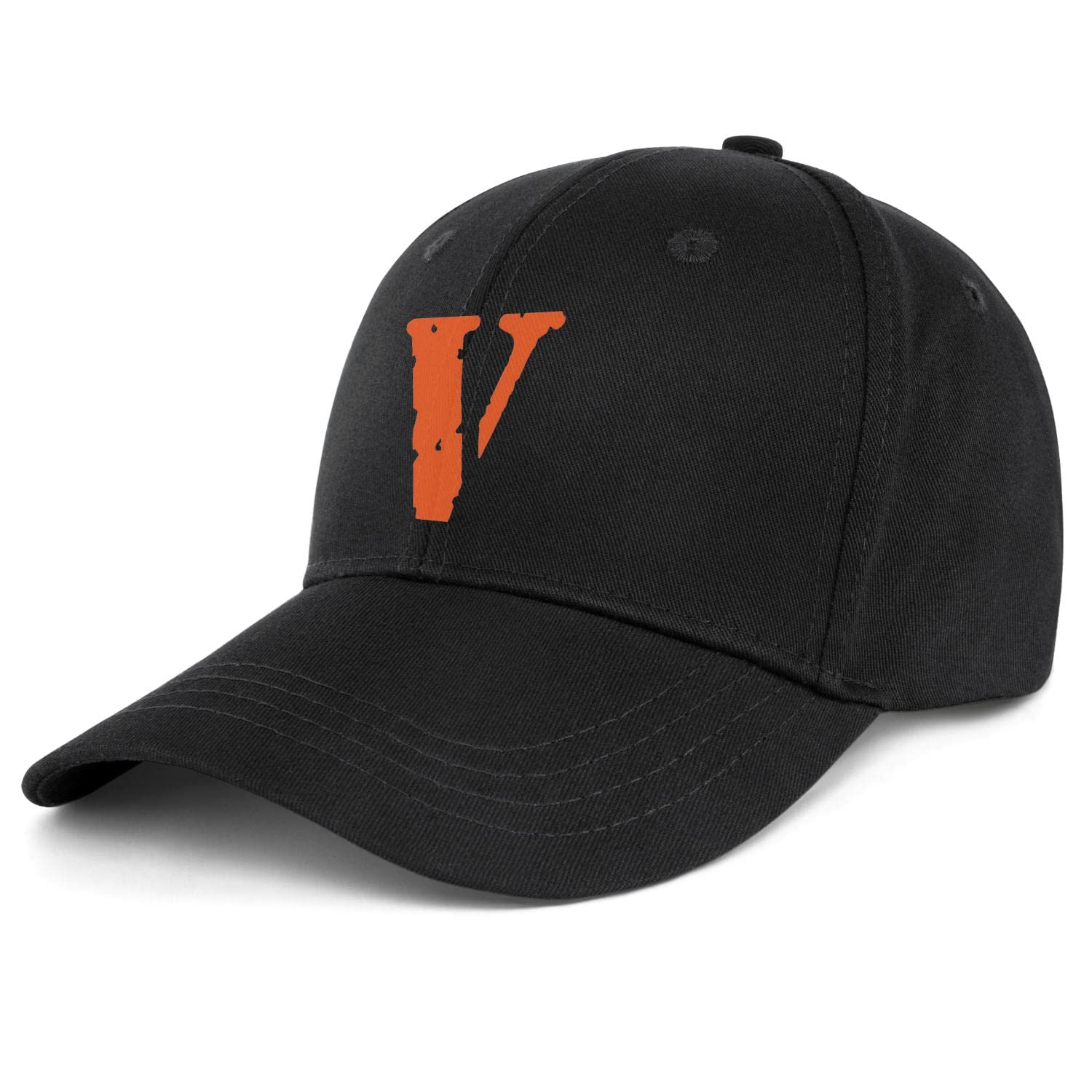 JIOJSDS Black Big V Baseball Caps for Men Women Cotton Trucker Cap Skateboard Cap Hat