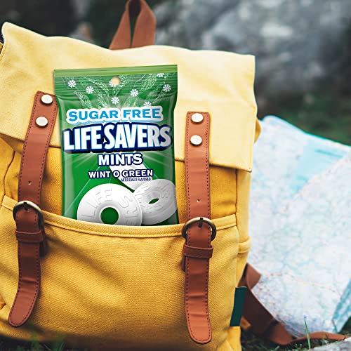 LIFE SAVERS Wint-O-Green Sugar Free Breath Mints Hard Candy, 2.75 oz Bag