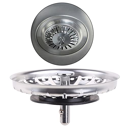 MEELYHOME Stainless Steel Sink Drain Strainer Hair Catcher Shower Drain Mesh for Bathroom Bathtub Kitchen Easy to Install, Quantity: 1