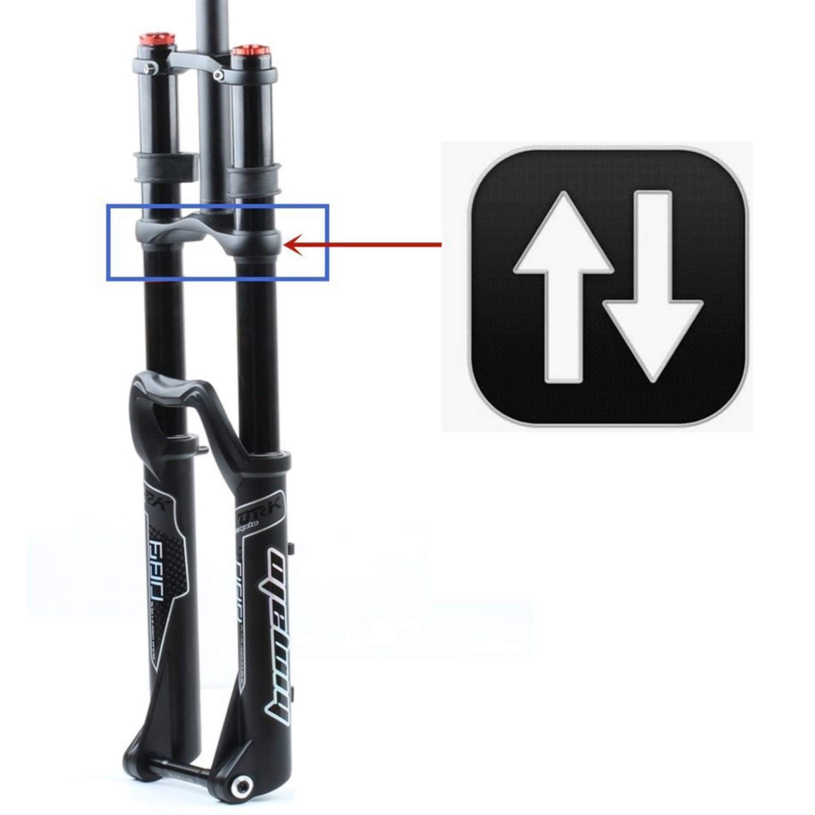 NEYLLO Bike Fork 27.5/29in Mountain Bike Fork,Downhill Fork Soft Tail Suspension Air Pressure Front Fork Apply Tire 3.0inch (Size : 27.5in)