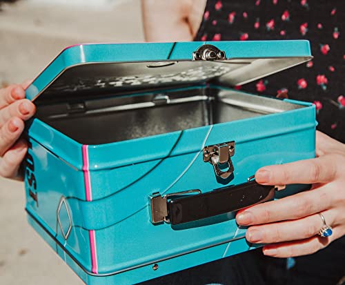 LOST Oceanic Airlines Metal Tin Lunch Box Tote | 8 x 7 x 4 Inches