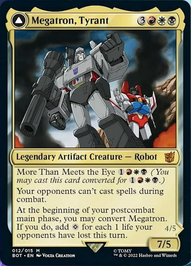 Magic The Gathering - Megatron, Tyrant // Megatron, Destructive Force (012) - Foil - Transformers