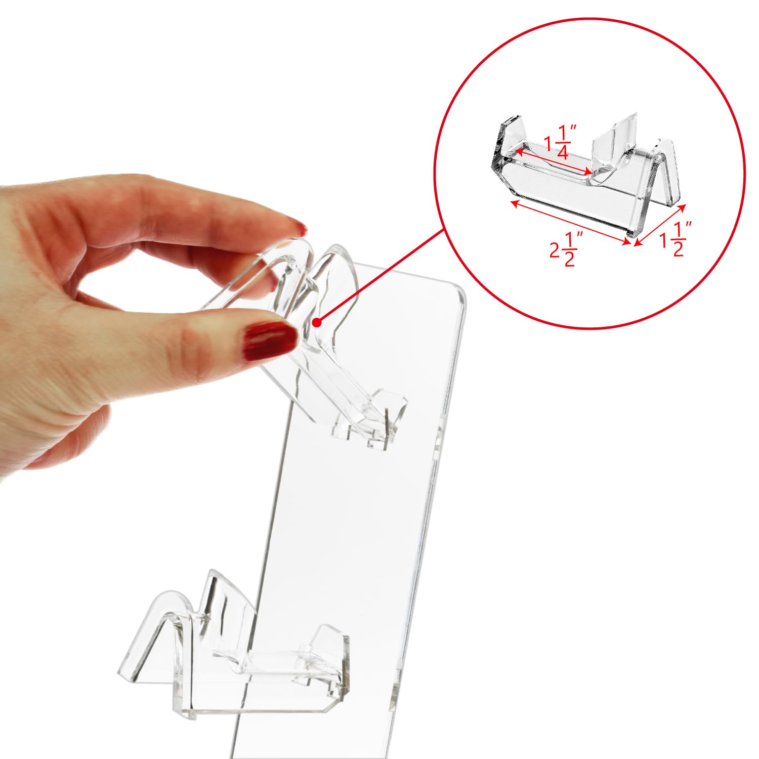 MOOCA Acrylic Eyeglasses Frame and Sunglasses Display Stand, Sunglasses Rack, Sunglasses Display, Sunglasses Stand, Acrylic Sunglasses Holder, Fit for All Glass Sizes, 3 Frames