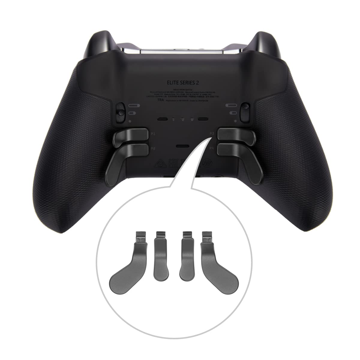 Metal Thumbsticks for Xbox One Elite Controller Series 2 Accessories, Replacement Elite Controller Buttons Kit Includes Swap Magnetic Joysticks, Paddles, D-Pads for Series 2 Core Controller