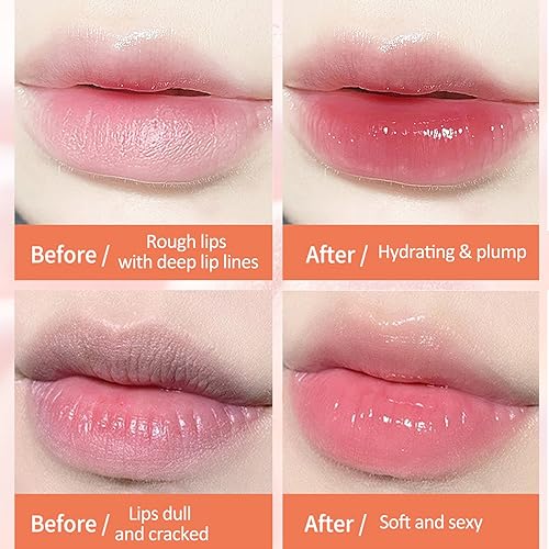 Hydrating Lip Balm, Magic Color Changing Lipstick, Long Lasting Color Change Lip Gloss Mood Lipstick For Women （Peach）