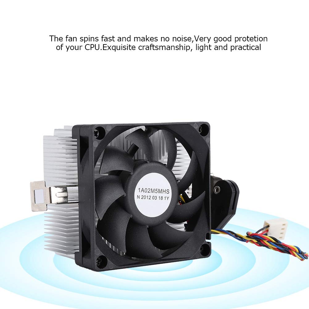 Hydraulic Bearing CPU Cooling Fan, Black CPU Cooler, Large Air Volume 12V CPU Fan, Excellent Heat Dissipation Performance for AM2 AM3 AM3+ FM1 FM2 FM2+