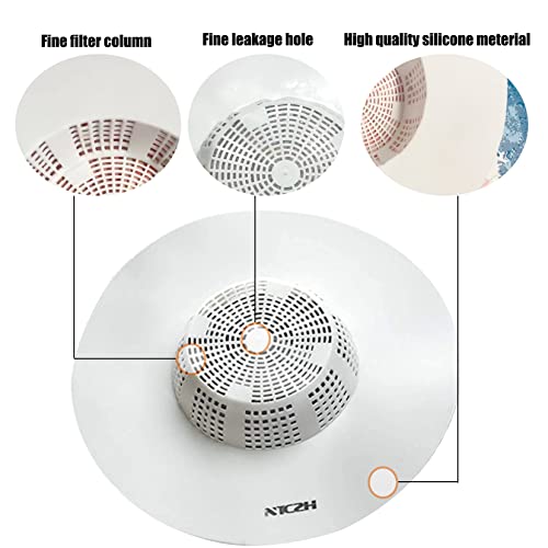 NTCZH Shower Drain Stopper Lightweight and Soft, TPE/TPR Drain Hair Catcher, Strainers Protectors Cover for Floor, Laundry, Kitchen, Bathroom Laundry, and Bathtub