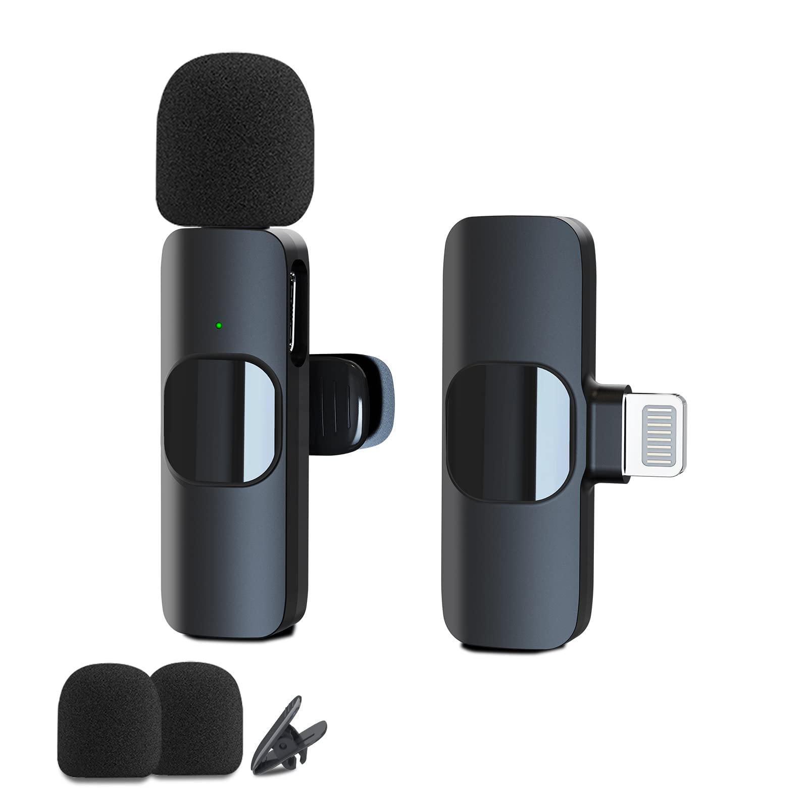Mceriby Professional Wireless Lapel Microphones for iPhone iPad, Wireless Lavalier Microphone for Recording, Interview, Live Streaming, Singing, Vlog, TikTok, YouTube, Podcast
