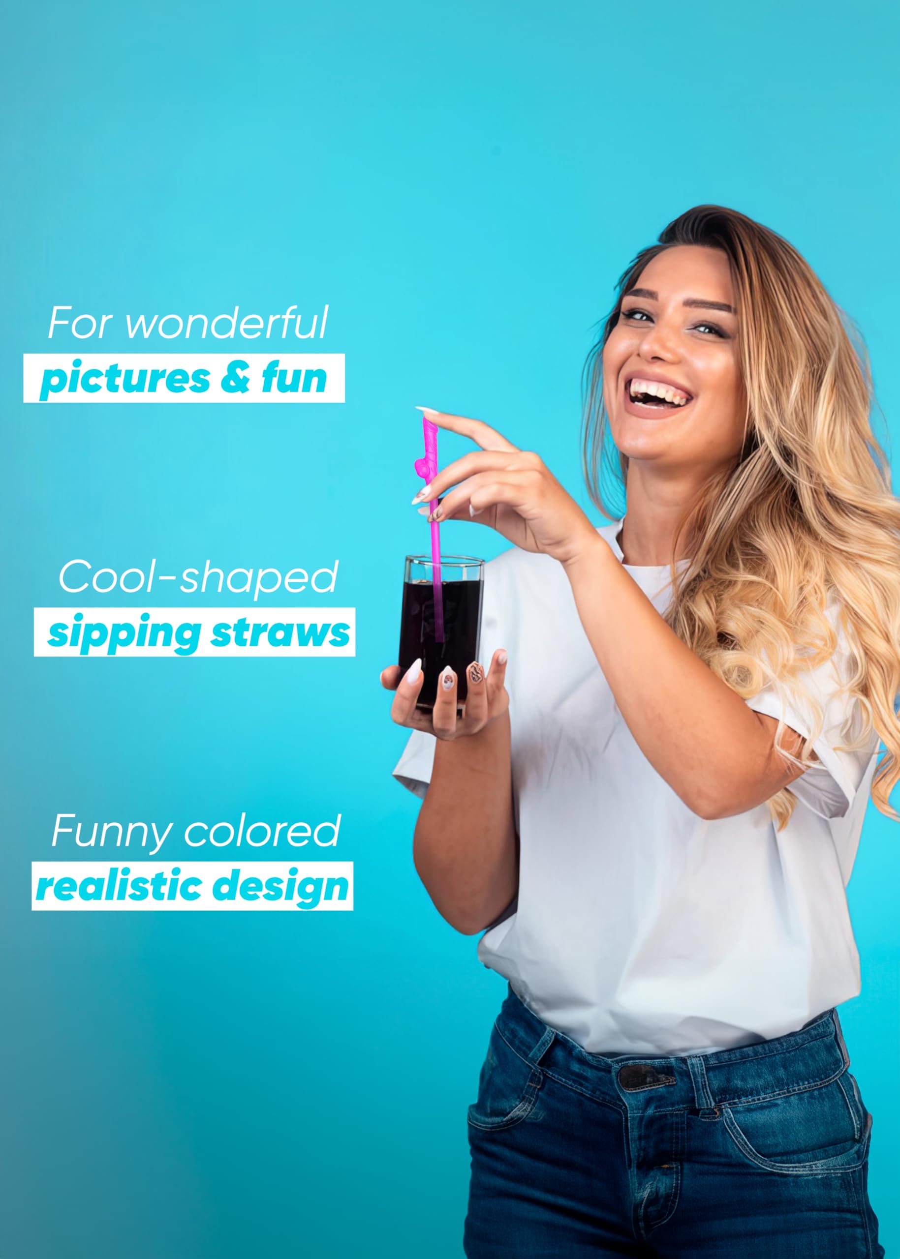 Penis Straws Party 12 pcs Pack, Willy Penis Decorations Bachelorette Party Straws Naughty Bridal Drinking Games, Funny Drinking Straws, Crazy Straws Bride