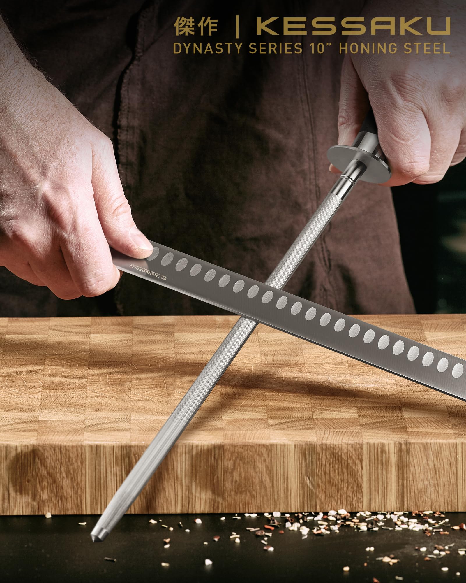 KESSAKU Mini Santoku Knife - 5 inch - Dynasty Series - Razor Sharp Kitchen Knife - Forged ThyssenKrupp German High Carbon Stainless Steel - G10 Garolite Handle with Blade Guard