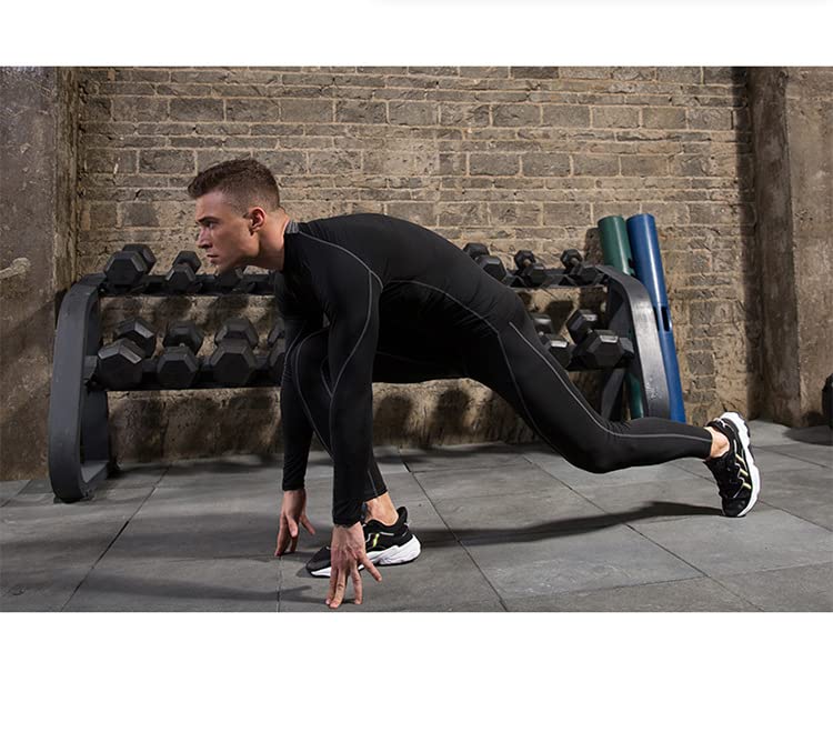 Men's Compression Shirts Long Sleeve Shirts Athletic Running Cool Dry Top Gym Workout Sport Base Layer