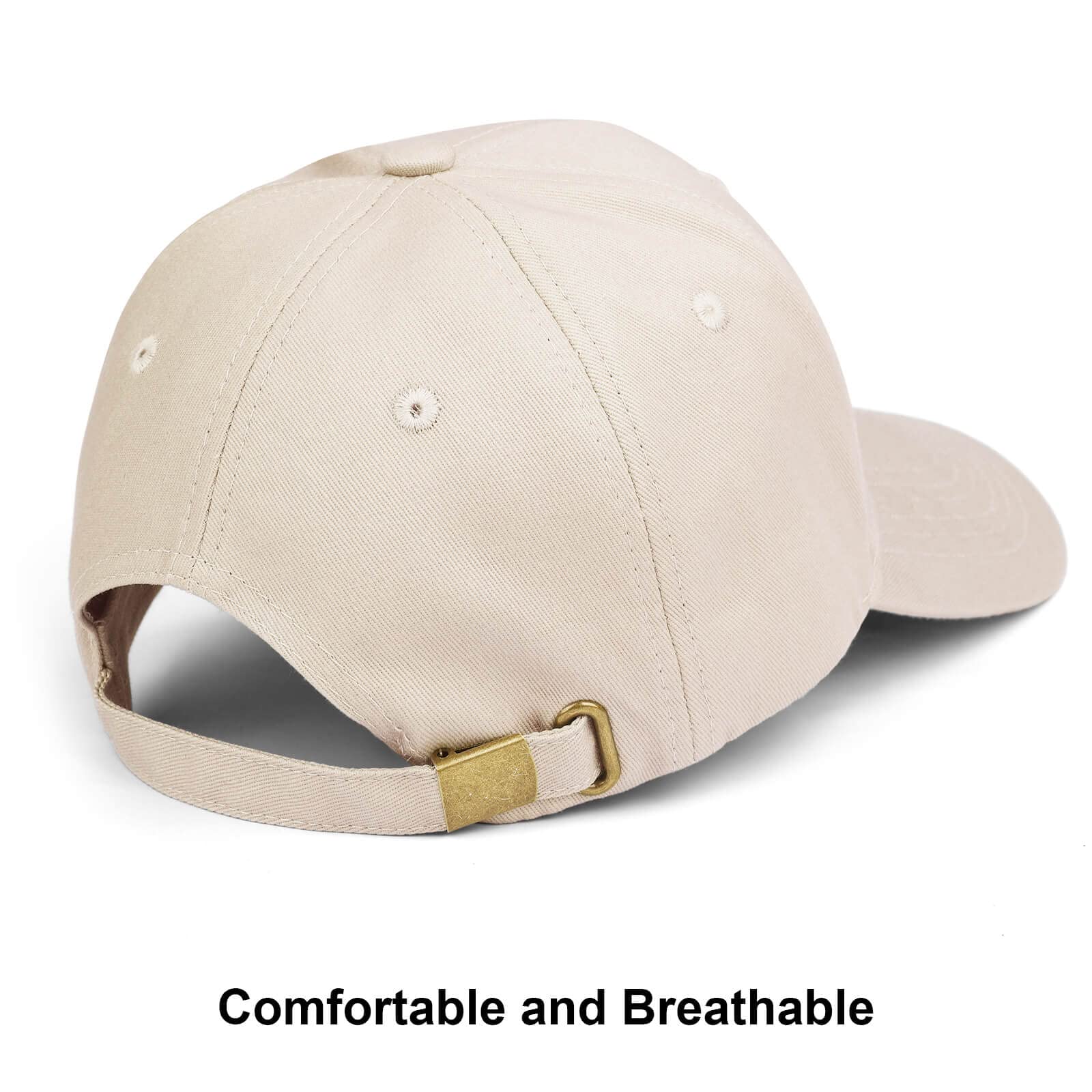 Long Bill Cap for Men Women 4.3" Extra Long Baseball Cap, Cotton Long Visor Hat Adjustable Outdoor Long Brim Fishing Sun Hat (Beige)
