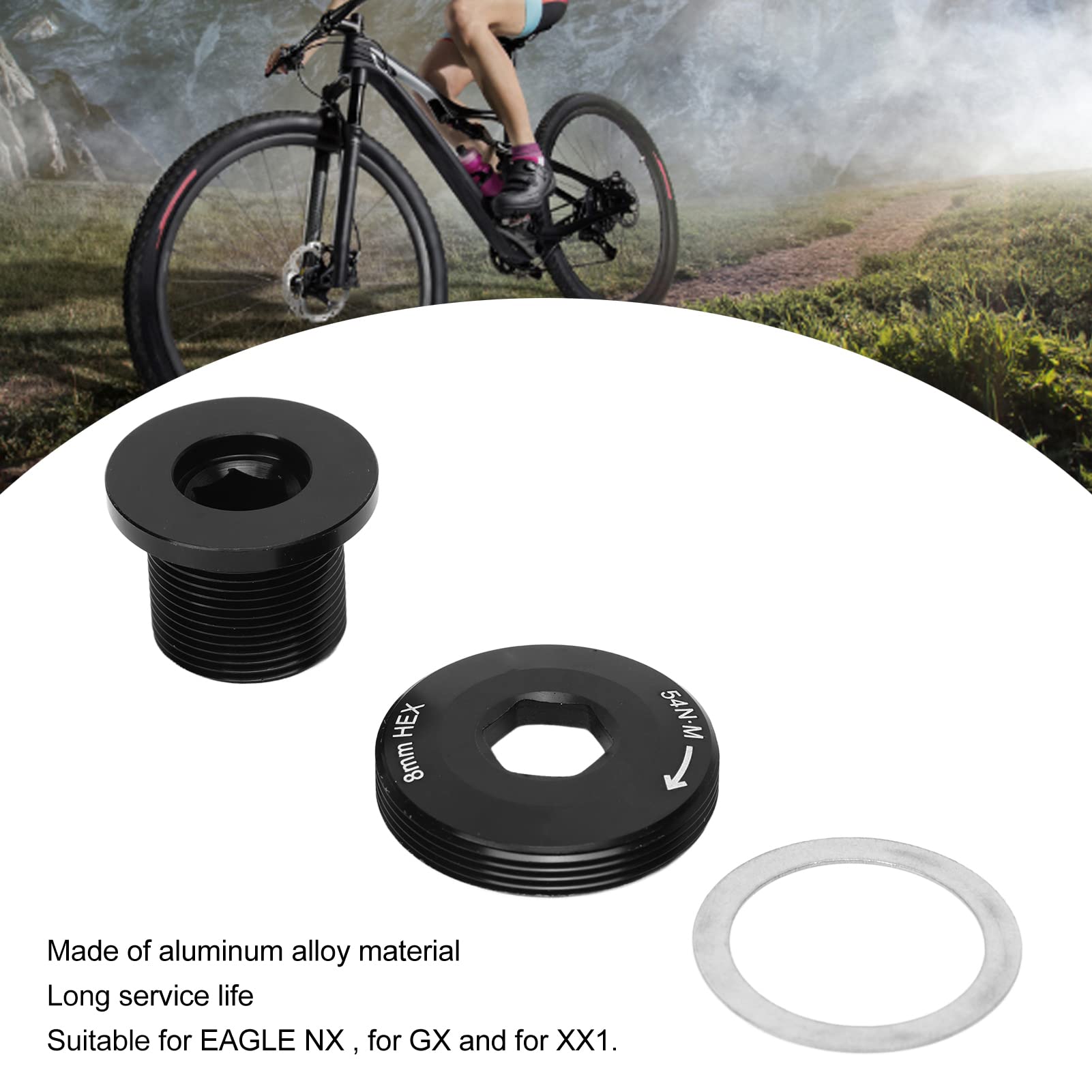 Kadimendium Self Extracting Screw, Wear Proof M18 M30 Road Bike Self Extracting Screw Hex Head Easy to Install for XX1 for GX