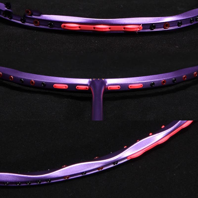 JHHDP 5U 75g 30Lbs Full Carbon Fibre Twist Frame Badminton Racket with Free Tied (Color : D, Size : 1)