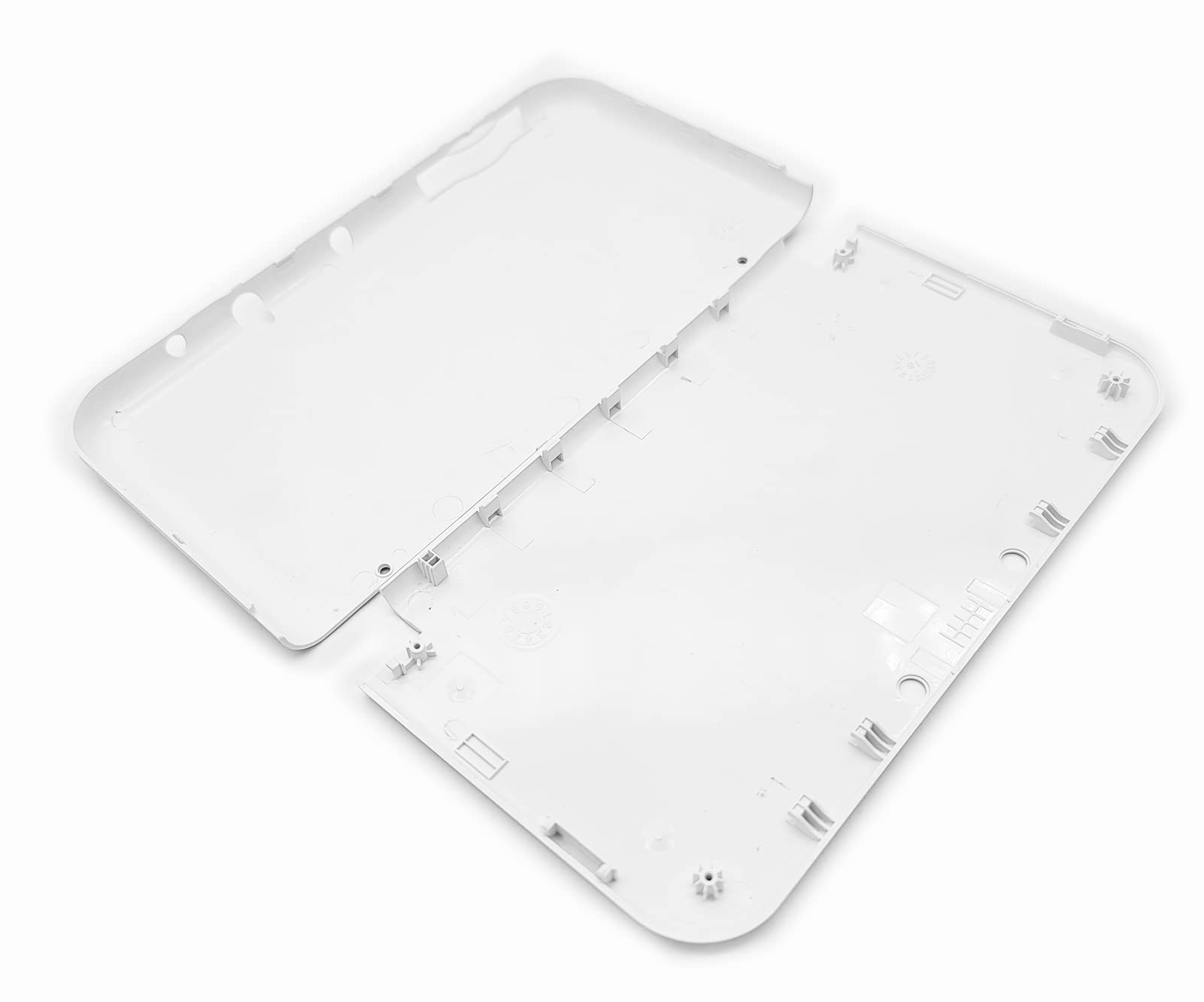 New Top & Bottom Frosted Shell Cover Plates Replacement, for Nintendo New 3DS New3DS XL LL New3DSXL Handheld Game Console, White Color Matte Housing A E Faceplate Coverplate + Screws Set