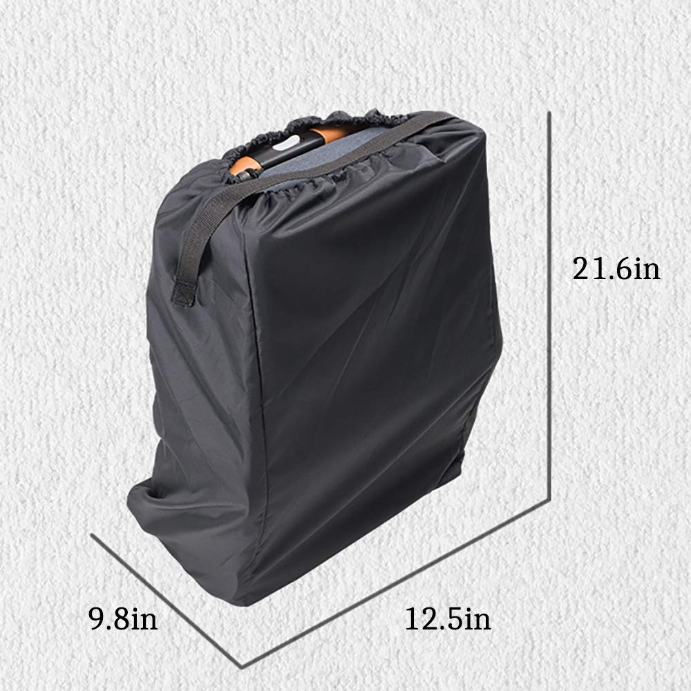 Hothuimin Gate Check Bag for Umbrella Strollers, Waterproof Travel Bag for Single Jogging Strollers, Black