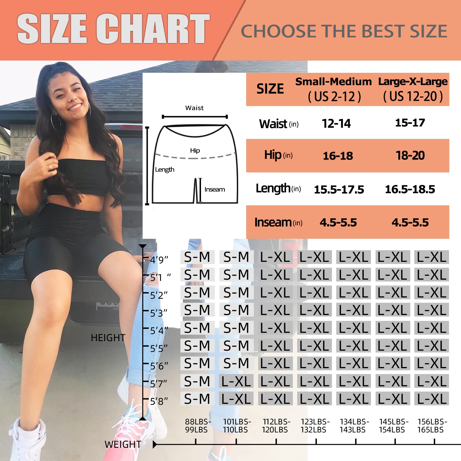NEW YOUNG 3 Pack Biker Shorts with Pockets for Women High Waisted Tummy Control-Black Workout Yoga Shorts for Running