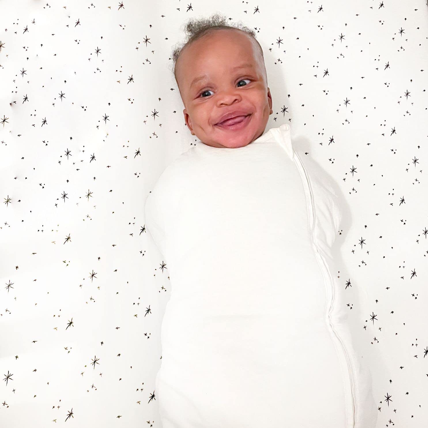 Happiest Baby Sleepea Comforter Swaddle - 100% Organic Cotton Baby Swaddle Blanket - Doctor Designed Promotes Healthy Hip Development (Ivory, Small)