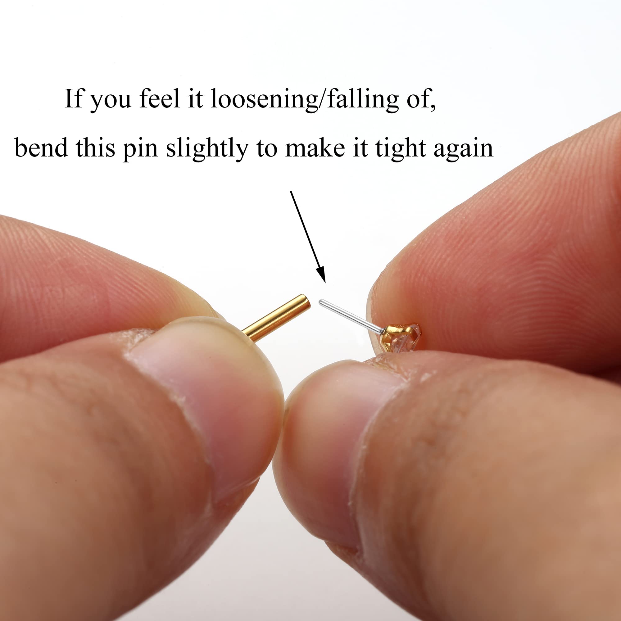 IRONBOX 16G Threadless Push in Nose Rings Studs Surgical Steel Pushin Nose Stud Bone Nose Rings Piercings Nostril Piercing Jewelry for Women Men 6MM
