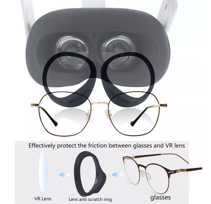 Lens Frame Preventing Light-Leaking Design Anti-Scratch Lens Protector Lens Cover from Oculus Quest 2 VR Headset