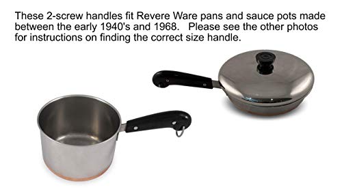 Large 2-screw replacement handle for vintage Revere Ware pans