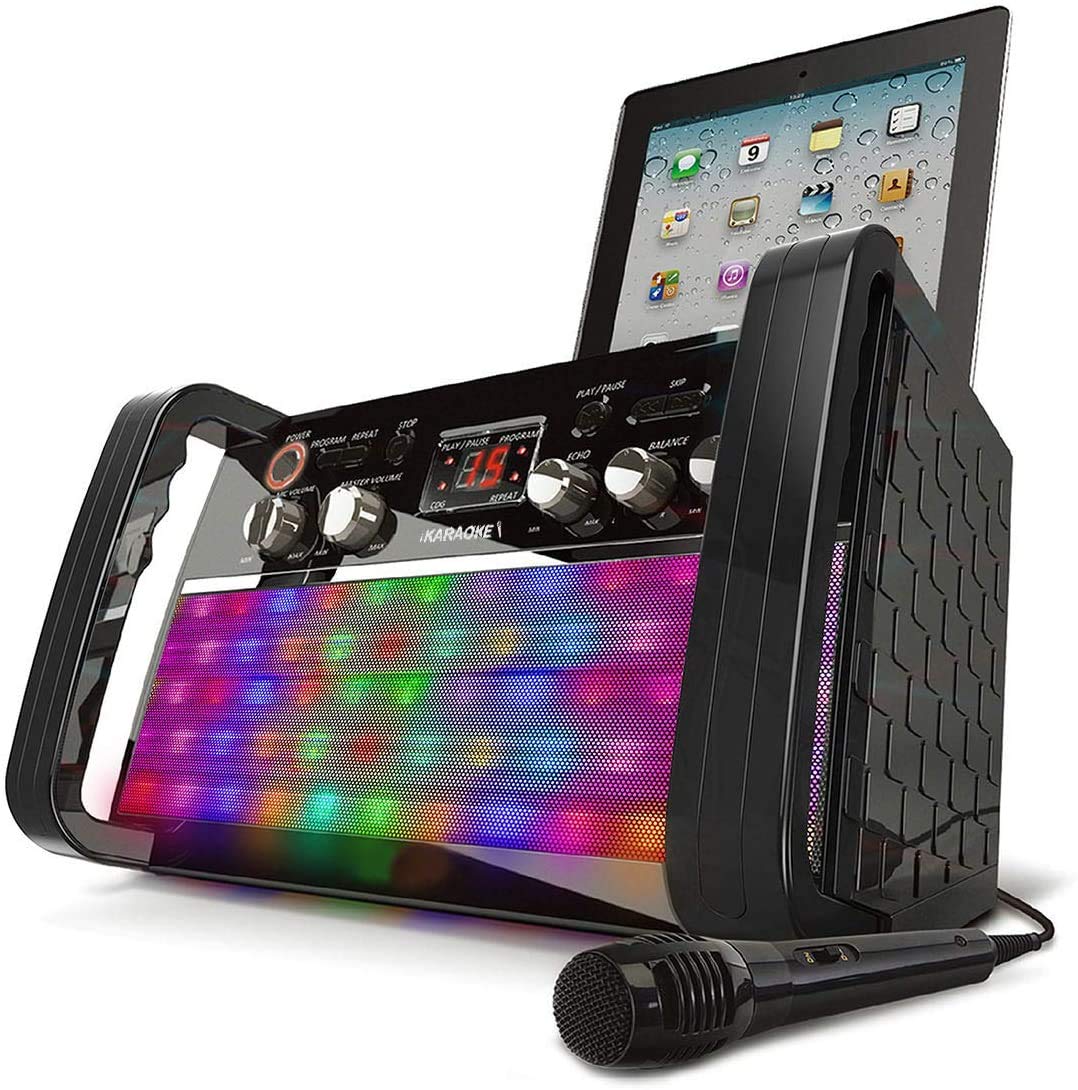 iKaraoke Bluetooth CD+G Karaoke System Portable, Black (KS214B-BT)