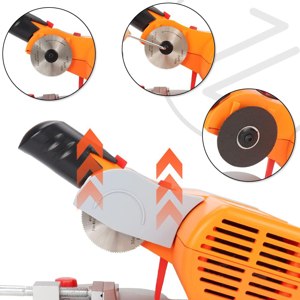 NuoDunco Mini Miter Cut-Off Chop Saw for Steel Stainless Steel DIY Woodworking Hobby Model Metal Brass Cutting, Cut-Max 1/2"High x 1/2"Wide or 1/4"H x 3/4"W
