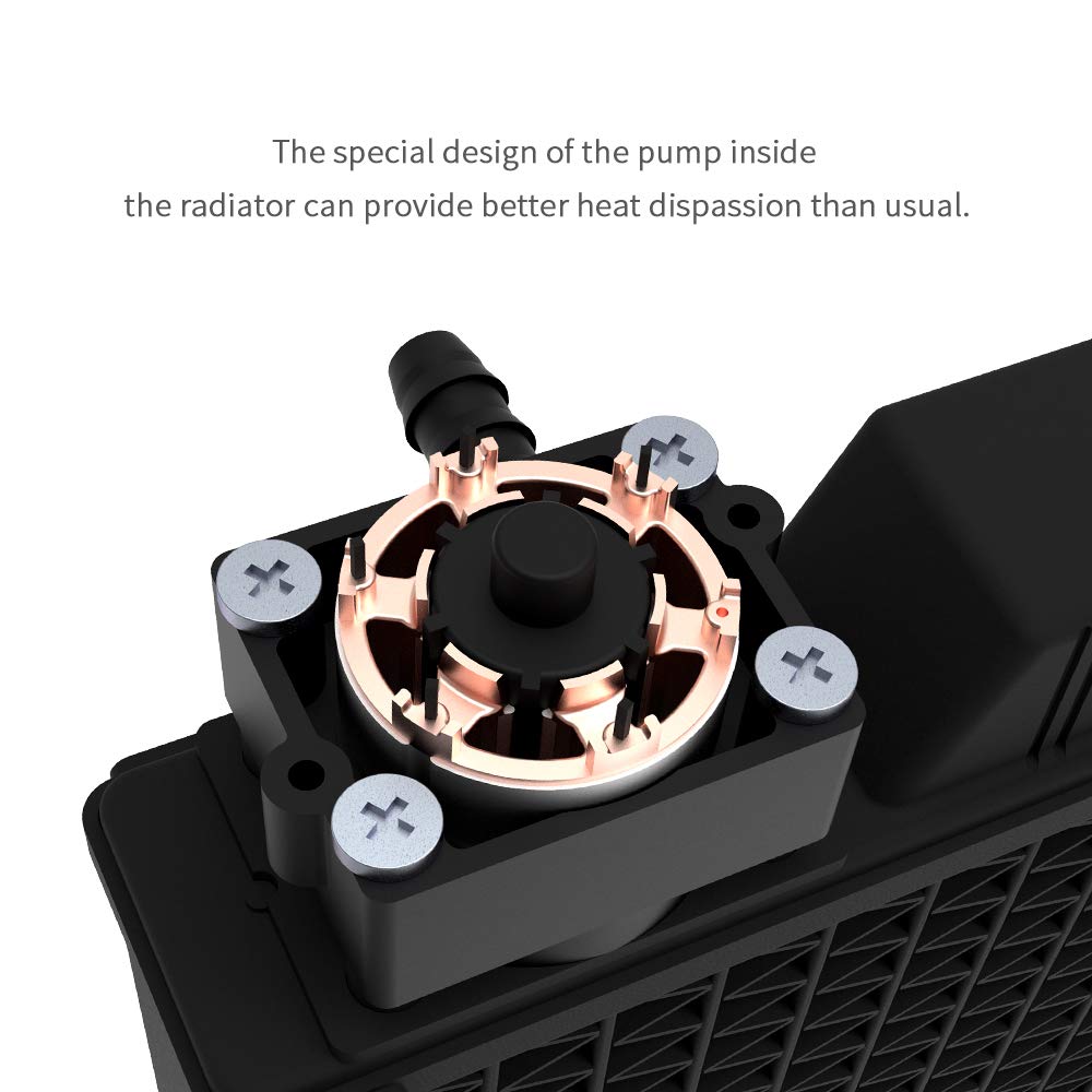 ID-COOLING ICEFLOW 240 ARGB CPU Water Cooler 5V 3-PIN Connector 2-in-1 240mm Addressable RGB Fan 240mm CPU Liquid Cooler, Cable Management AIO Cooler, Intel 115X/2066, AMD AM4/AM5