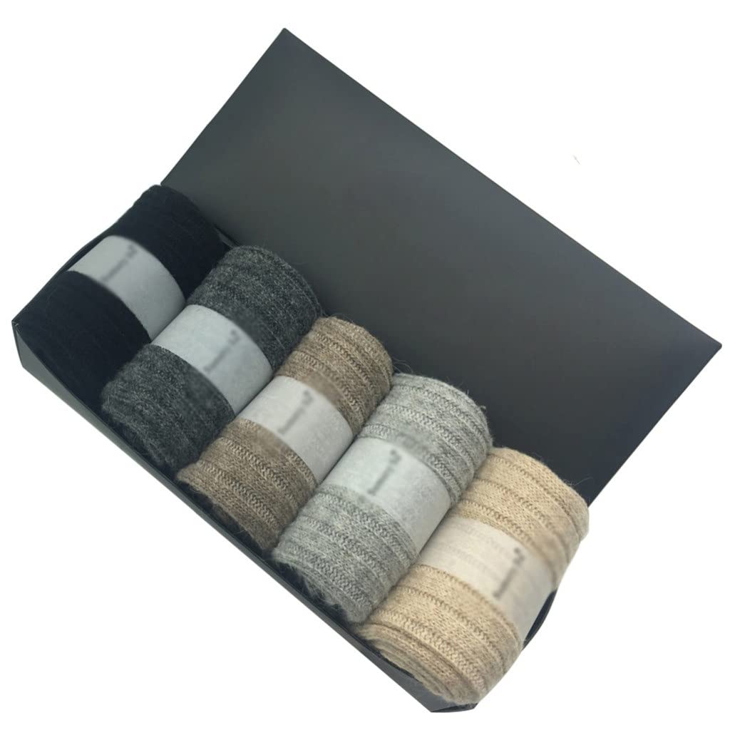 JIESEING 5 Pairs/Lot Socks Men Long Winter Warm Cashmere Comfortable Socks Male Gift