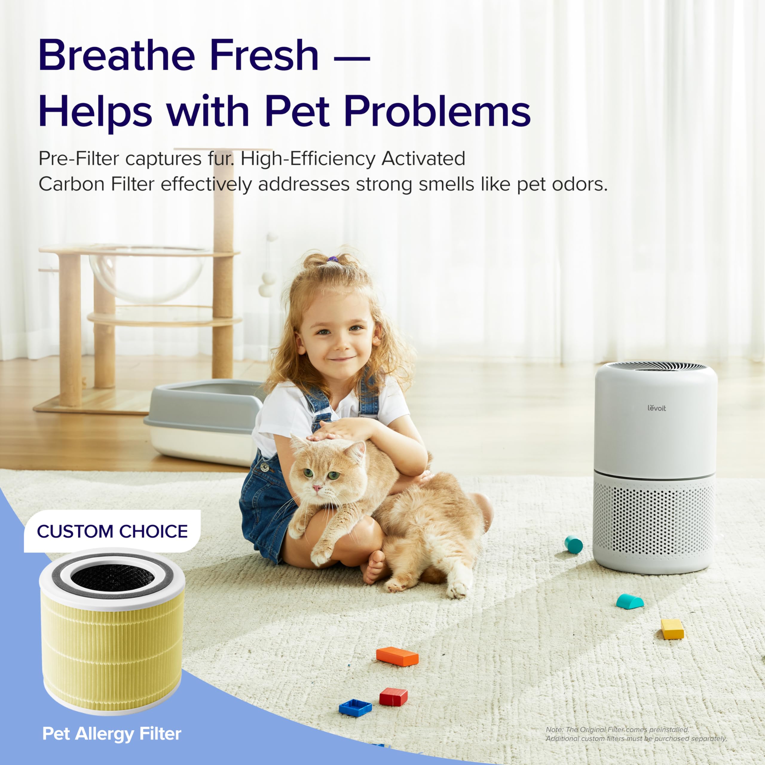 LEVOIT Air Purifier for Home Allergies Pets Hair in Bedroom & Air Purifier Core Mini/LV-H128 Aroma Pads 12pack Essential Oil Replacement