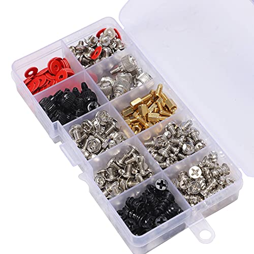Ranen 360PCS Personal Computer Screw,Pc Case Screws,Motherboard Standoffs for Hard Drive Pc Case Motherboard Fan Graphic