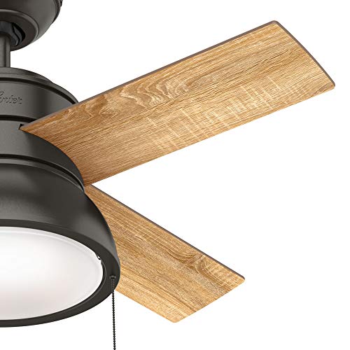 Hunter Fan Company 59387 Hunter 36" Loki LED Light Ceiling Fan, Noble Bronze Finish