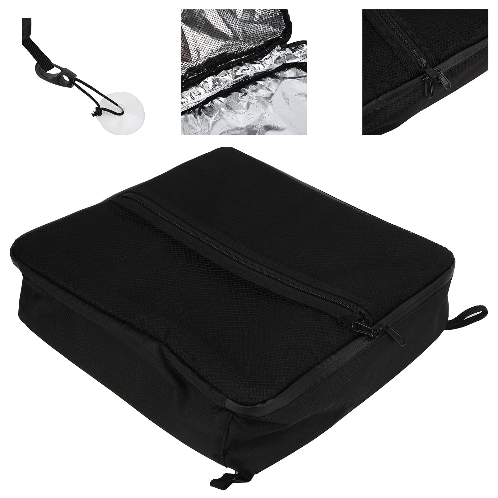 Kayak Paddle Surf Storage Bag, Paddleboard Mesh Bag Stand Up Paddle Board Surf Deck Suction Cup Kayak Paddle Deck Bag for Hanging Bags for Surf Deck