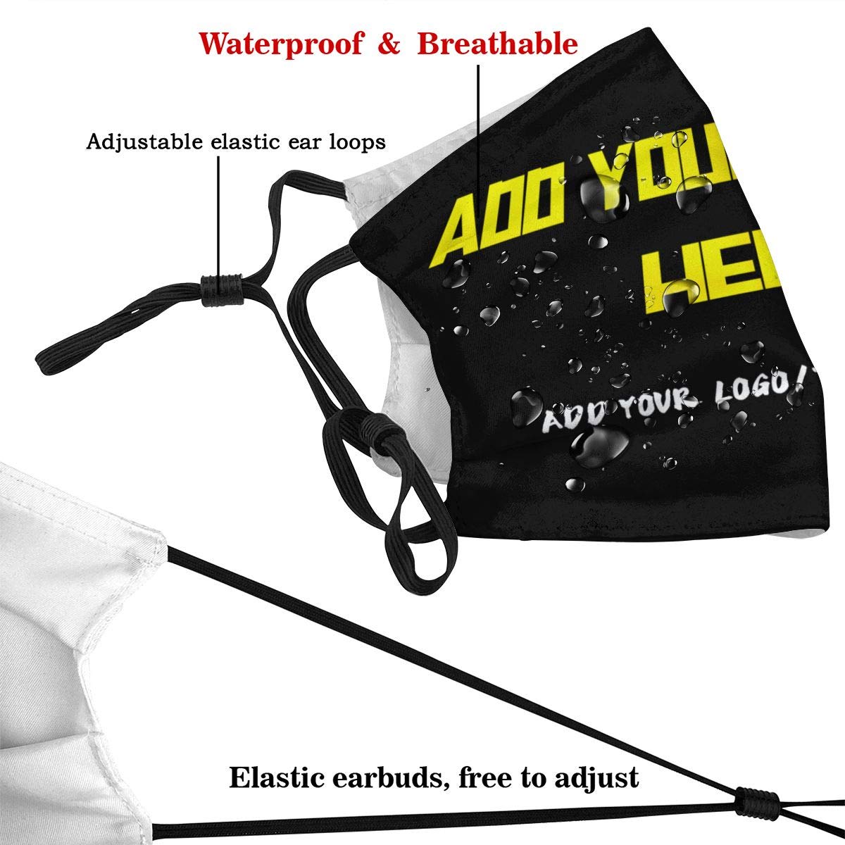 Homenon Custom Own Text-Personalized Design Bandana Add your Text Picture Logo 3D Balaclava Face Mask face cover Unisex
