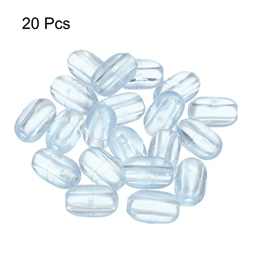 MECCANIXITY Kitchen Sink Rack Feet 5mm ID x 13mm OD PVC Sink Replacement Feet for Protective Sink Grid, Clear Pack of 20