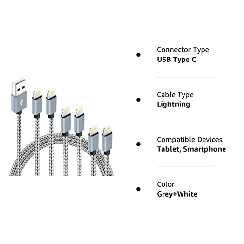 IDISON 6Pack [MFi Certified] iPhone Charger 3/3/6/6/10/10FT iPhone Charger Cord High Speed USB Cable Compatible iPhone14/13/12/11 Pro Max/XS MAX/XR/XS/X/8