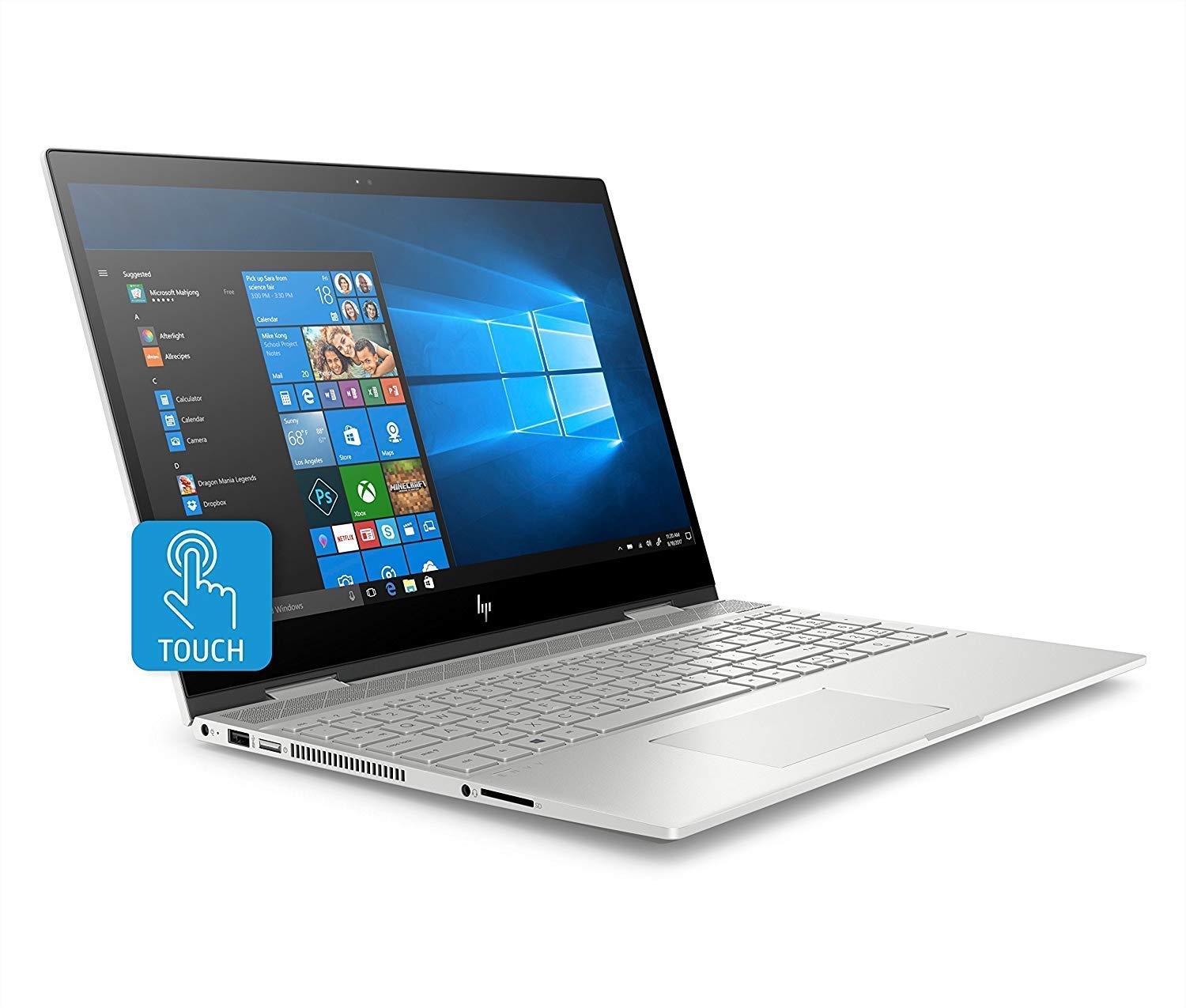 HP Envy x360 2 in 1 Laptop Premium 2019, Intel Quad-Core i5-8265U(>i5-8250U), 15.6" FHD IPS Touchscreen, 8GB DDR4, 512GB PCIe SSD, Backlit Keyboard Fingerprint HDMI BT 5.0 WiFi USB-C Win 10