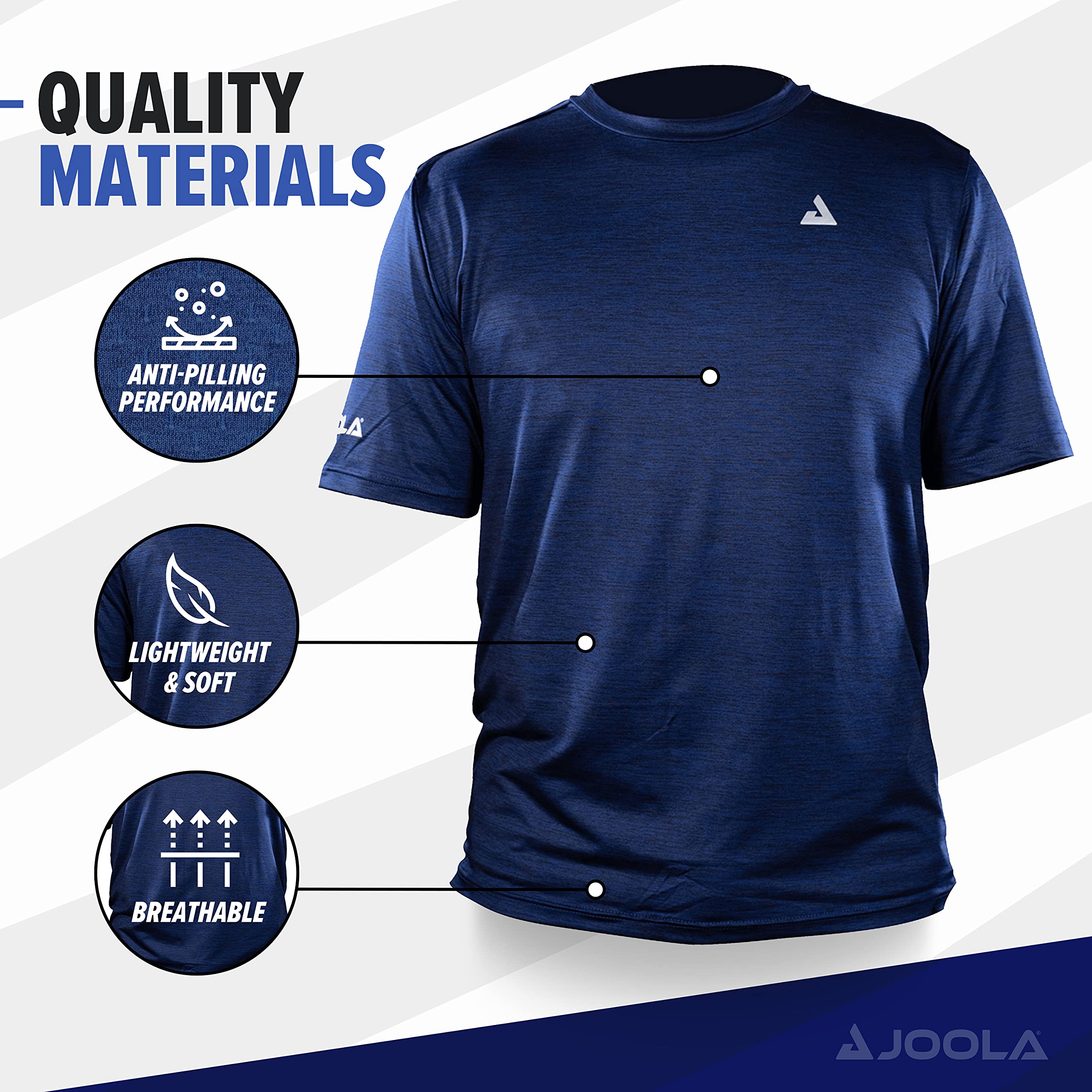 JOOLA Men's Standard T-Shirt, Navy, Extra Small
