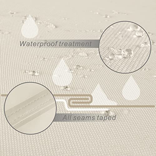 Porch Shield Square Hot Tub Cover - 600D Waterproof Outdoor SPA Hard Cover Protector 85 x 85 inch