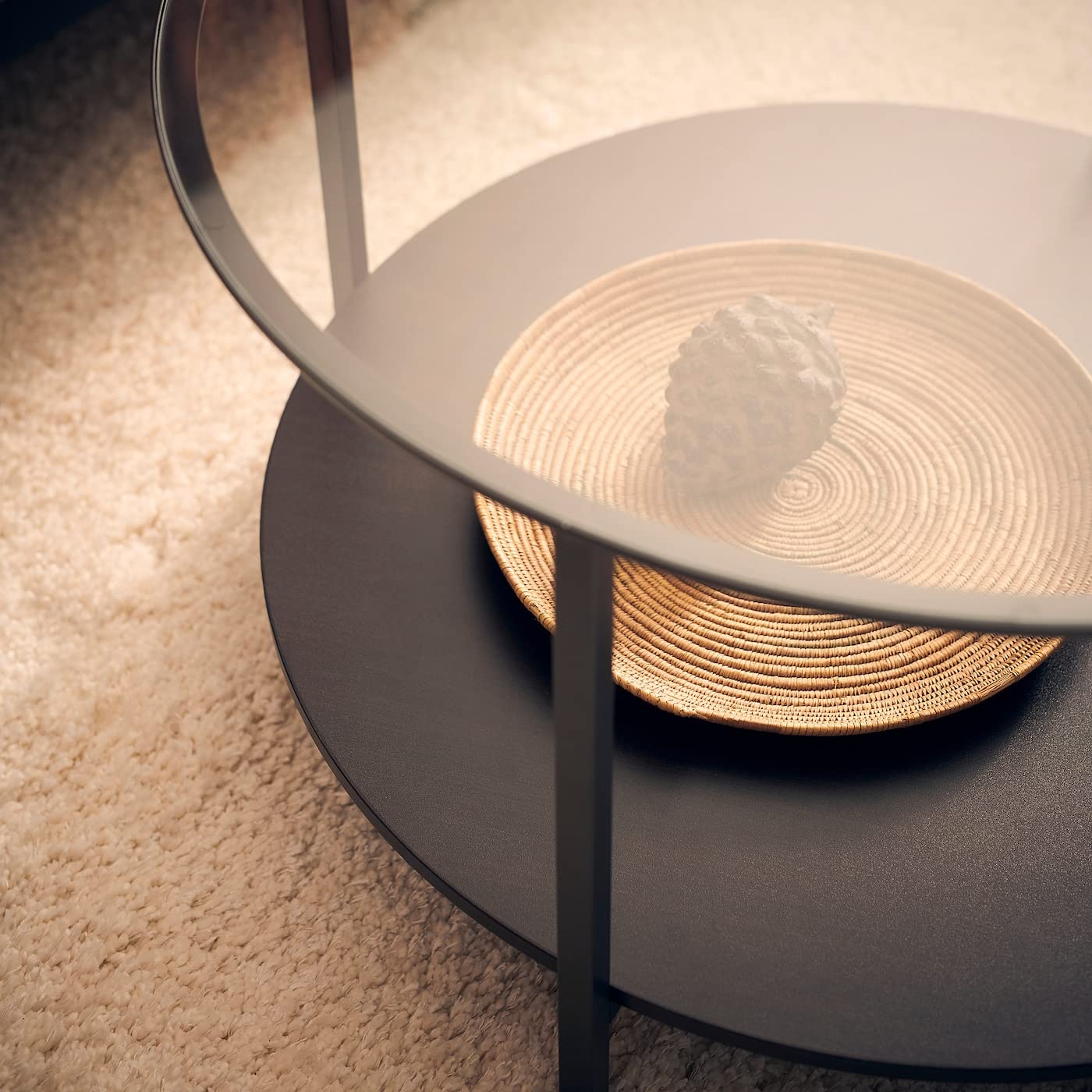 IKEA Vittsjö Coffee Table, Black-Brown, Glass