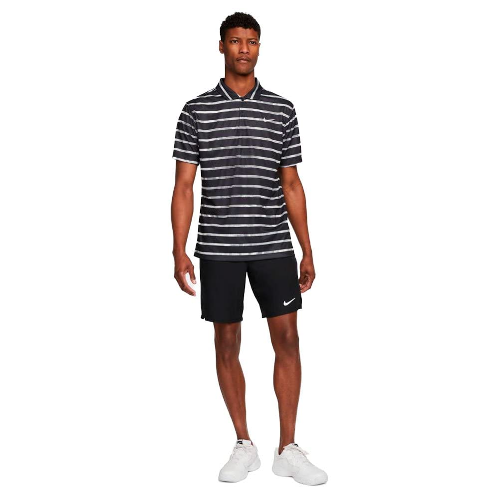 Nike Men's Striped Dri-Fit Golf Polo (as1, Alpha, x_l, Regular, Regular, Black 2.0)