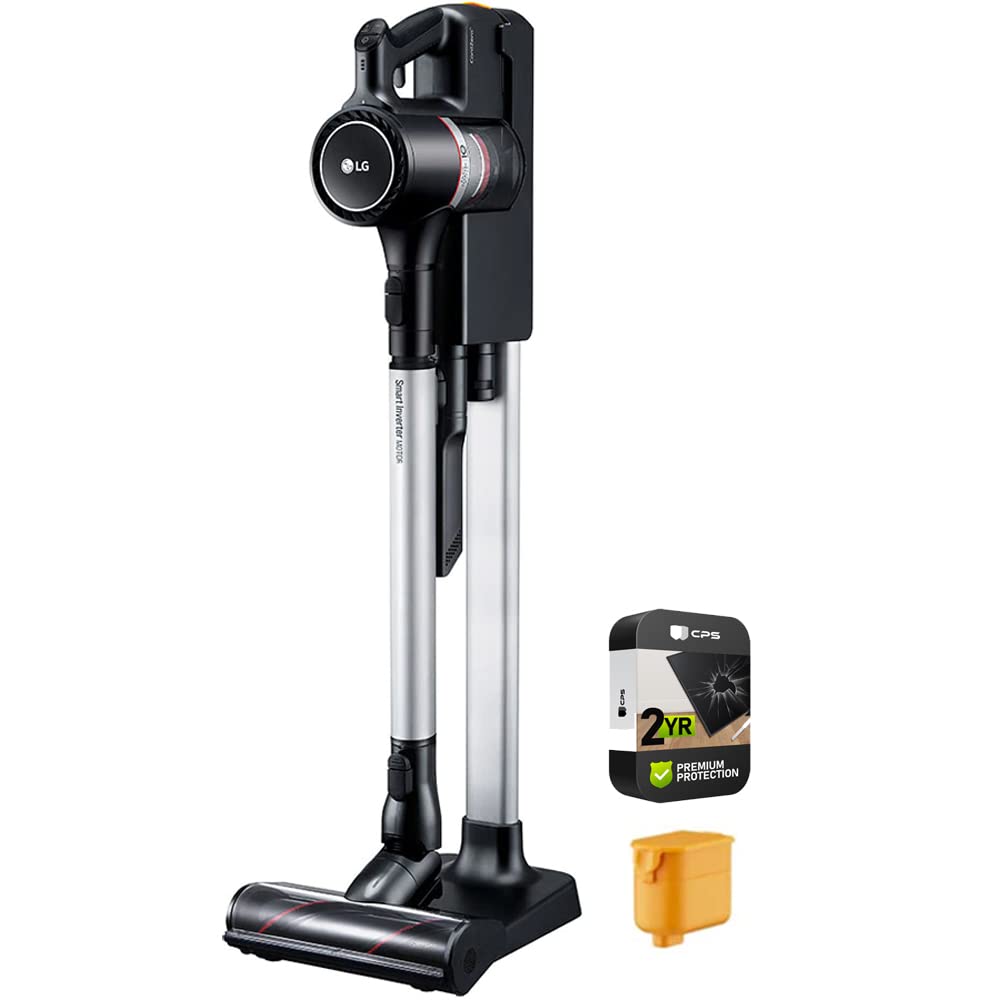 LG A913BM CordZero A9 Cordless Stick Vacuum Black Bundle with Premium 2 YR CPS Enhanced Protection Pack