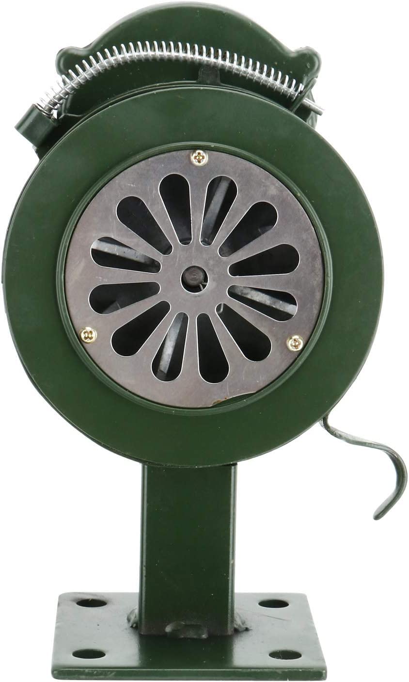 Mono-gatari Handheld Air Raid Siren Base Mount Hand Crank Siren Horn Manual Operated Metal Alarm 110db Home Self Protection Security