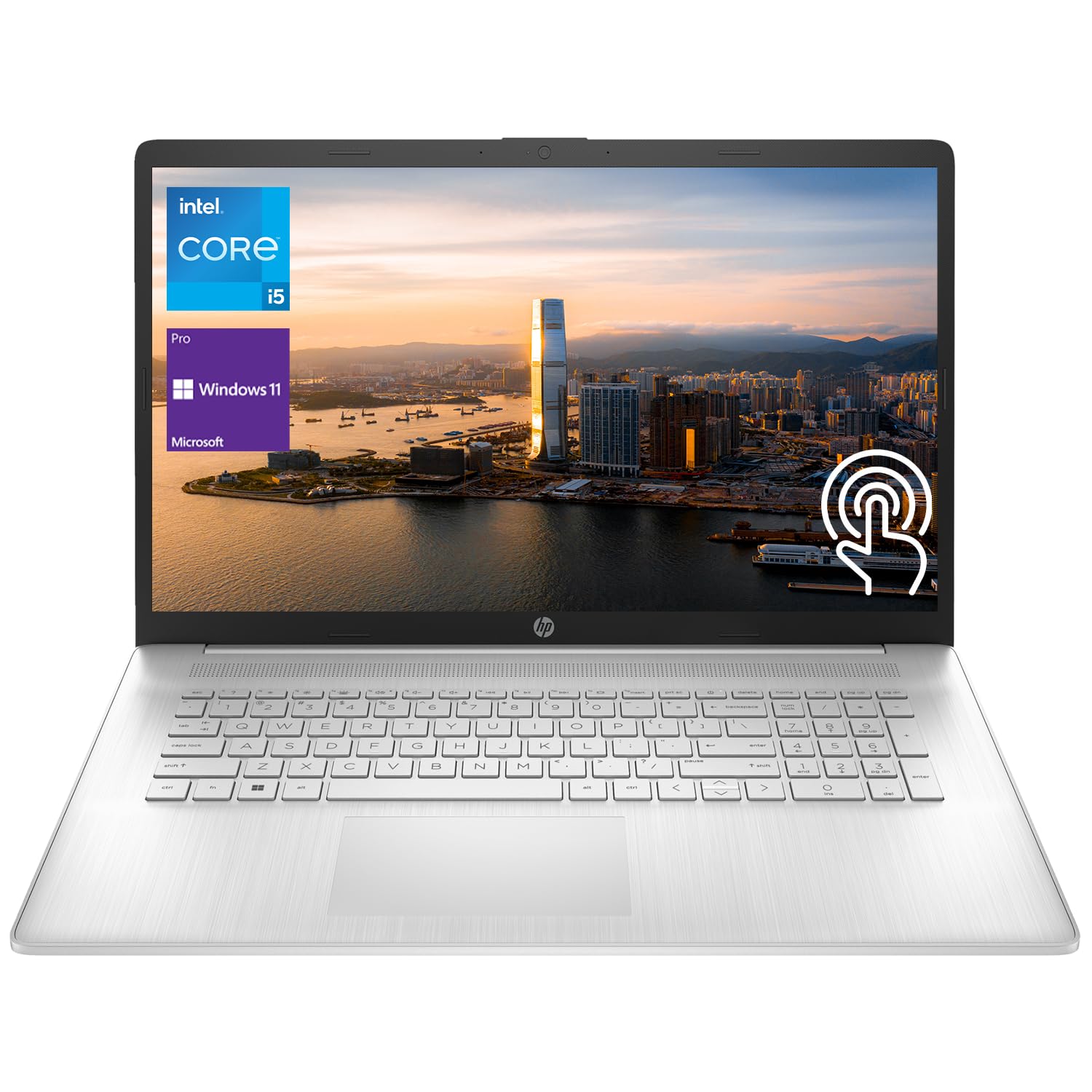 HP Latest Business Professional Laptop, 17.3" HD+ Touchscreen, Intel Core i5-1235U, 32GB RAM, 1TB SSD, Webcam, HDMI, FP Reader, Backlit KB, Wi-Fi 6, Windows 11 Pro, Silver