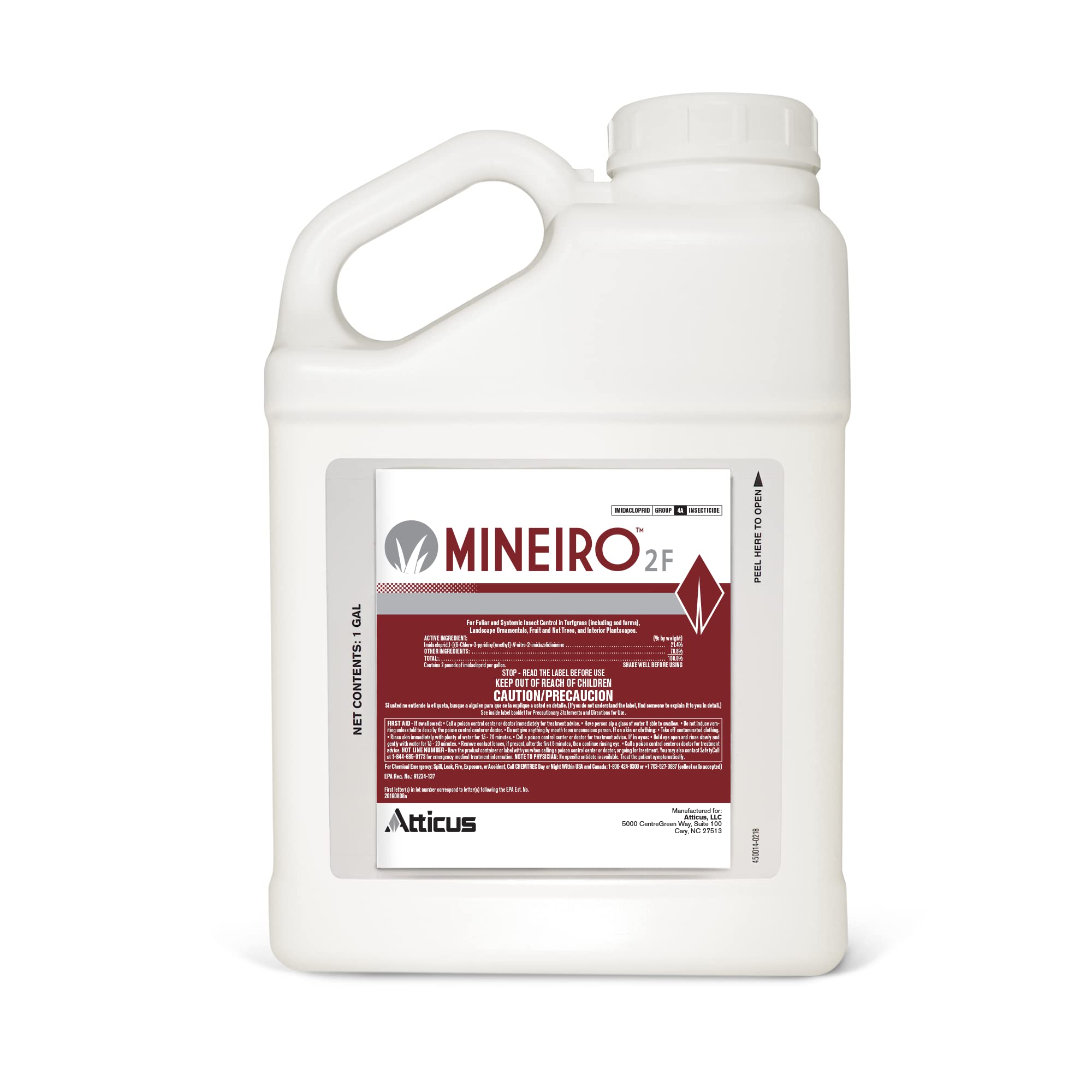 Mineiro 2F Imidacloprid Systemic Insecticide (1 Gal) by Atticus (Equivalent to The Leading Brand) – Grub and Insect Control in Lawns and Landscapes