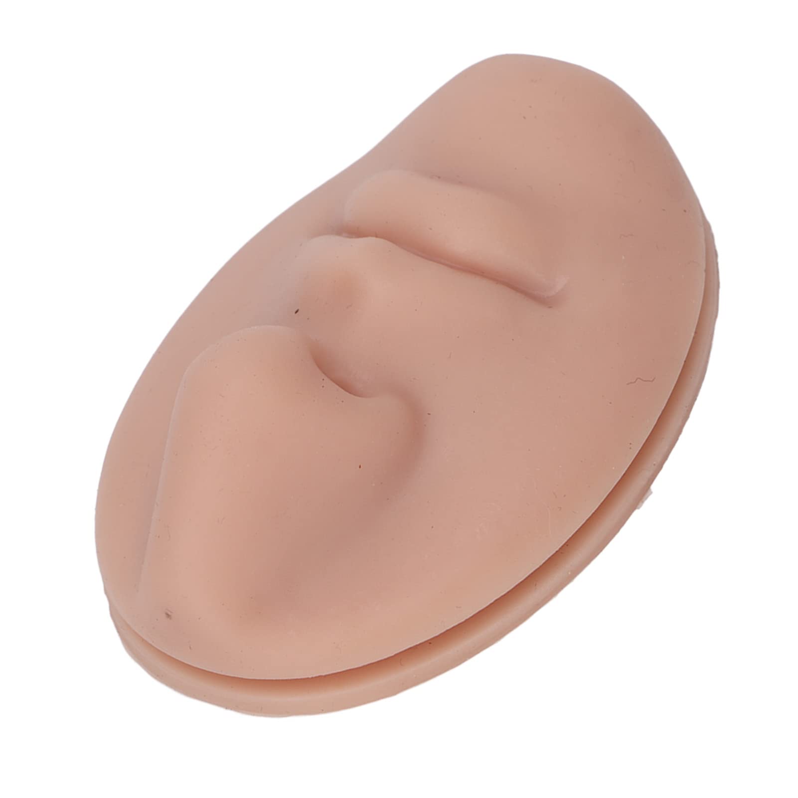 Piercing Practice Model, Reusable Flexible Elastic Silicone Nose Model for School (Medium Skin Color)