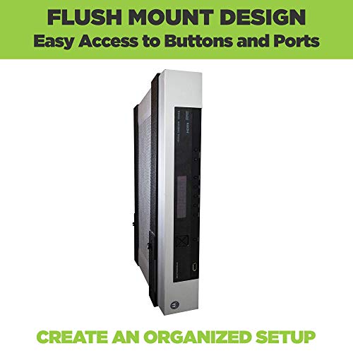 HIDEit Mounts Uni-LS Mount - Patented in 2015, Made in USA - Steel Adjustable Large and Slim Wall Mount. Hide Your Cable TV Box, Satellite Receivers, DVRs, Security NVRs and Other A/V Equipment