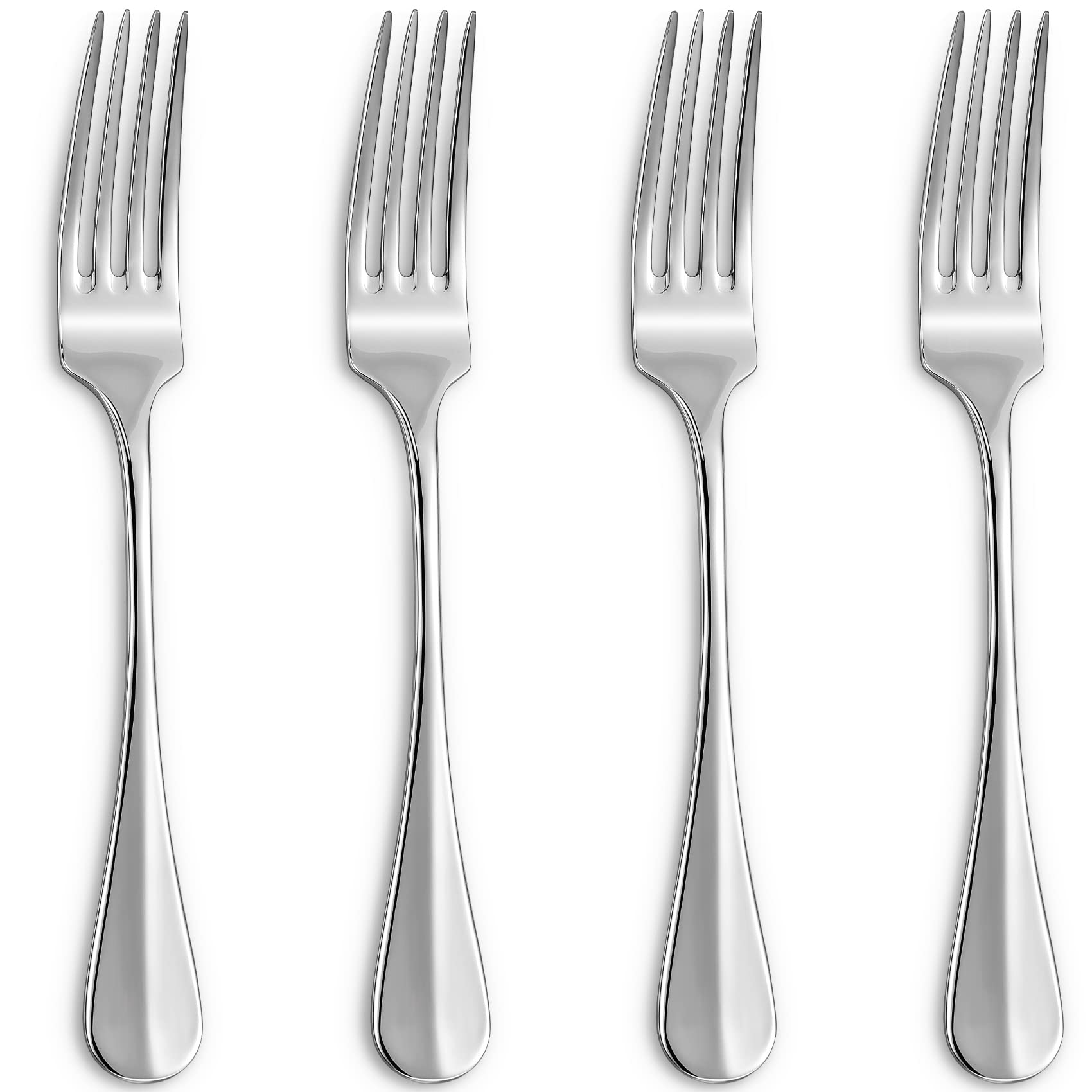KEAWELL Premium Anne Fork Set, Set of 4, 18/10 Stainless Steel, Mirror Polished, Dishwasher Safe, Exceptional Fork Set, Perfect for Formal Dining (8.1" Dinner Fork)